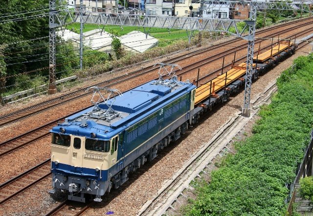 くろべえwithBABYBiSHofMTG&みょん！ on Twitter: "2022年7月23日より。 EF65 1135号機〈宮原〉＋チキ(レール輸送用貨車 レール積載あり 別所工臨)× ...