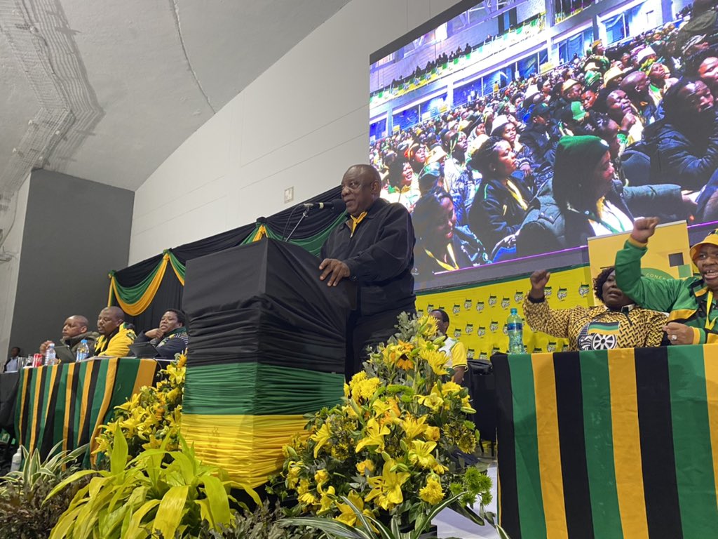 SABC News on Twitter: "RT @skhangiwem: Ramaphosa starts his speech by congratulating Sboniso ...