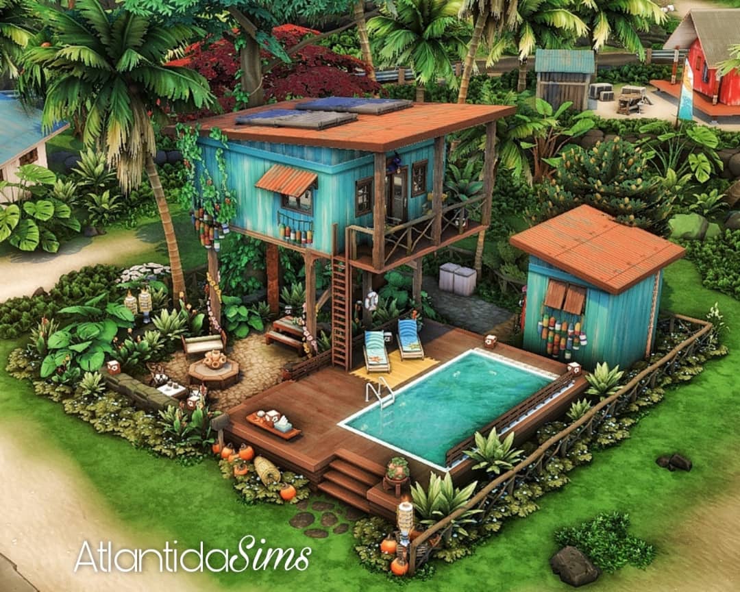 🪴🌷 on Twitter: "Tiny Tropical House. 🏝Location: Sulani 🏝20×20 lot 🏝#noCC 🏝 Gallery ID ...