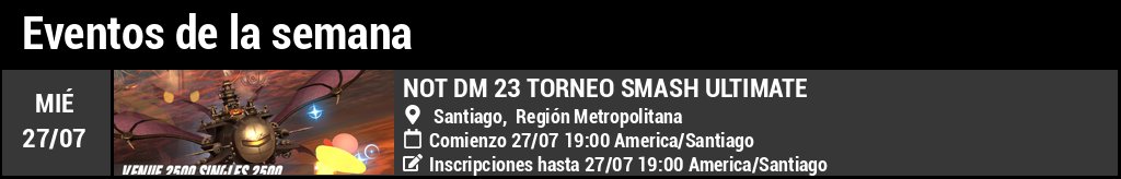 Smash_bot_CL on Twitter: "📅 [Eventos de la semana] Consulte todos los eventos en PowerRankings ...