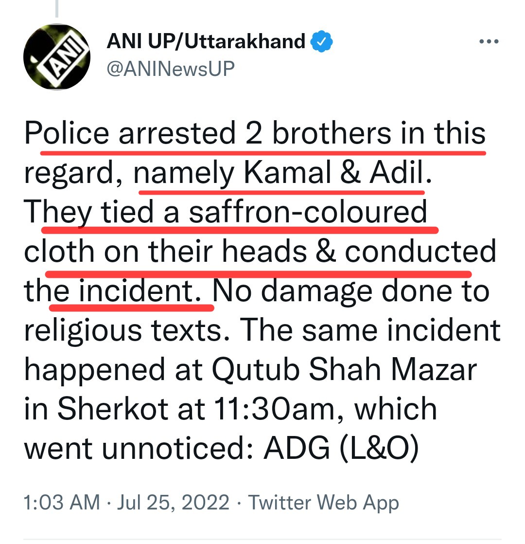 Facts on Twitter: "RT @Rohit_Live007: Two Muslims "Adil & Kamal" tied Saffron Colour Cloth on ...