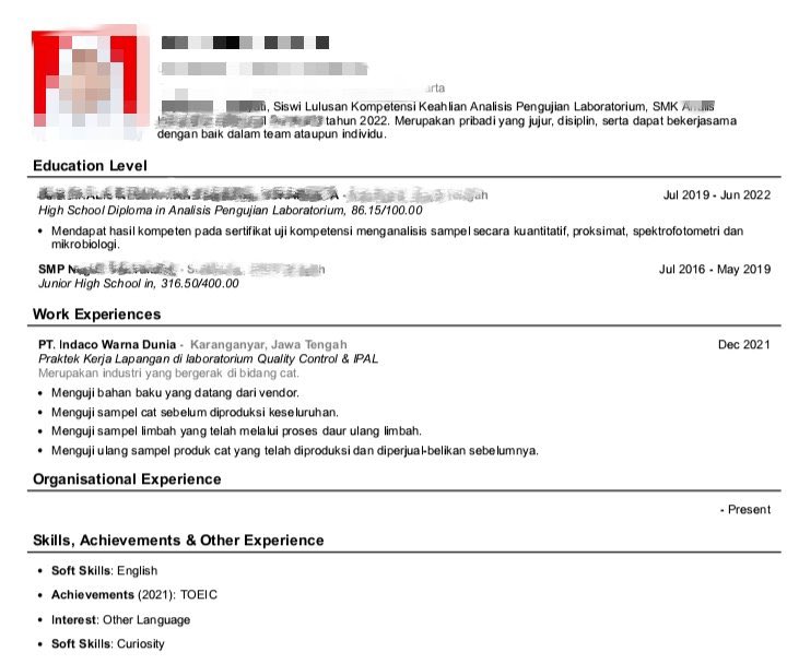 BACA RULES DI (bit.ly/worksfess) on Twitter: "work! Halo semuanya, boleh minta tolong review CV ...