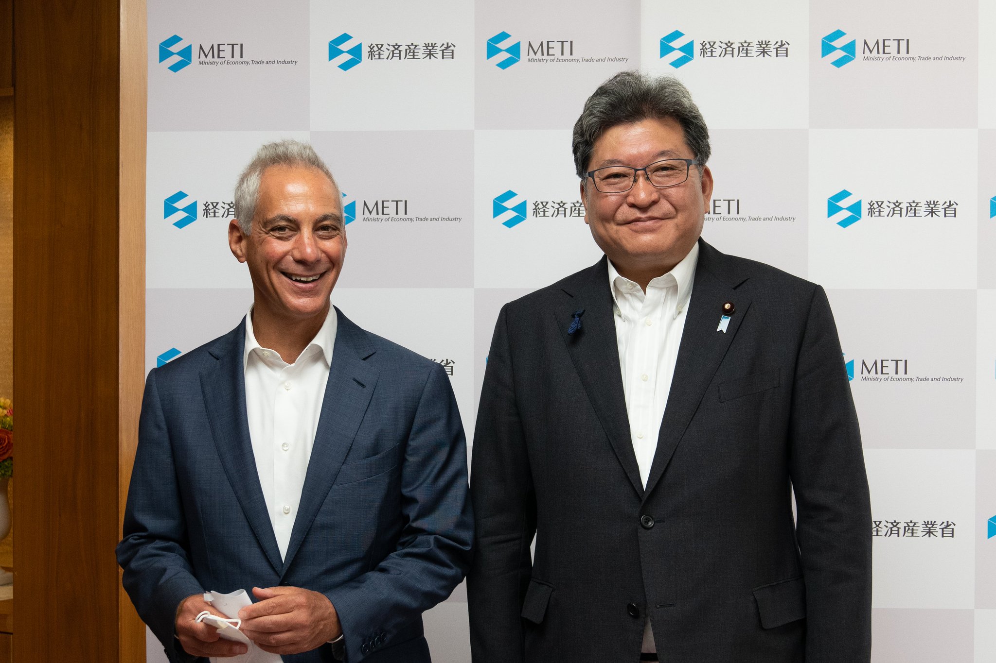 ラーム・エマニュエル駐日米国大使 On Twitter A Pleasure To Meet Again With Meti Jpn