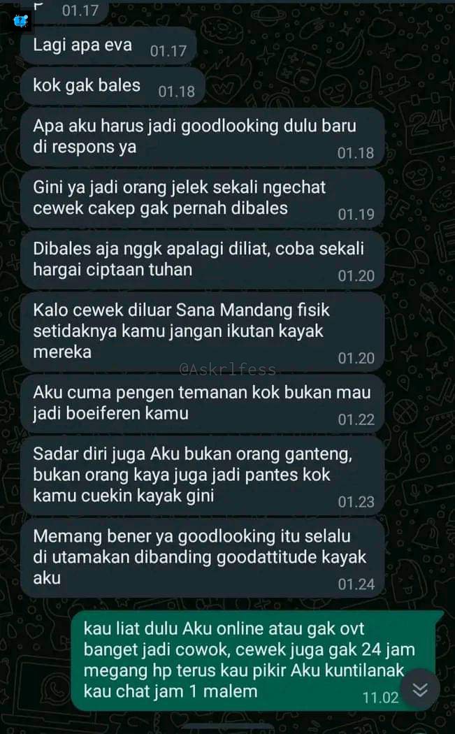 Askrlfess on Twitter: "[Askrl] "good attitude kayak aku" Siaaap 🙏 https://t.co/8uCdLBONpX" / Twitter