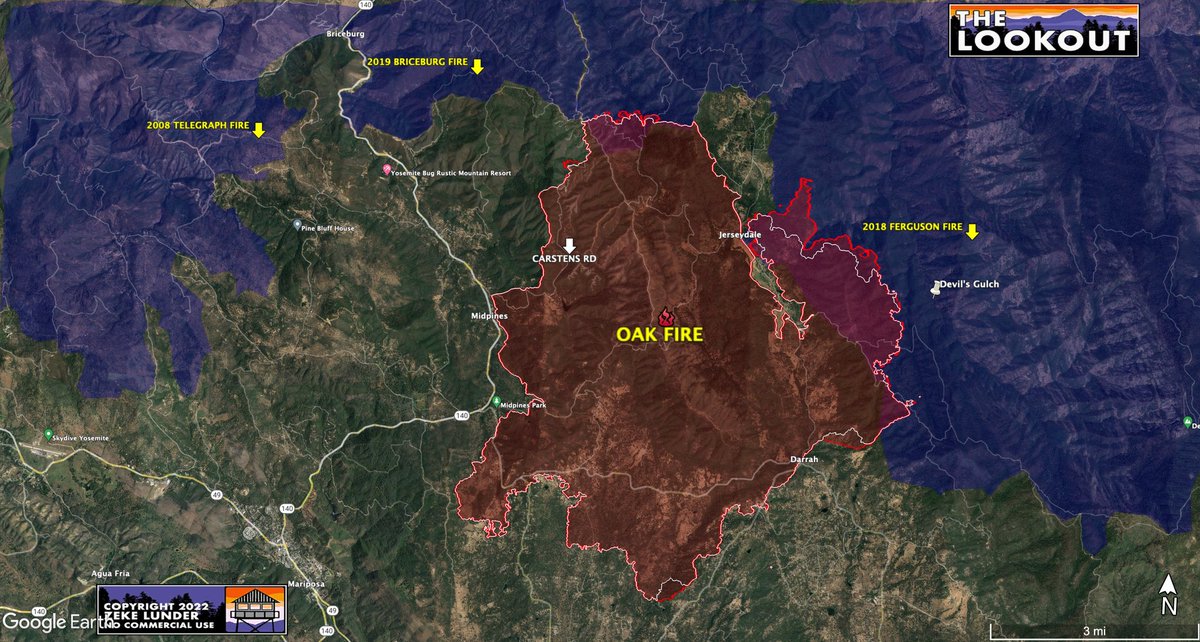 -#OakFire MAPPING UPDATE- Red line to white line shows past 12 hours ...
