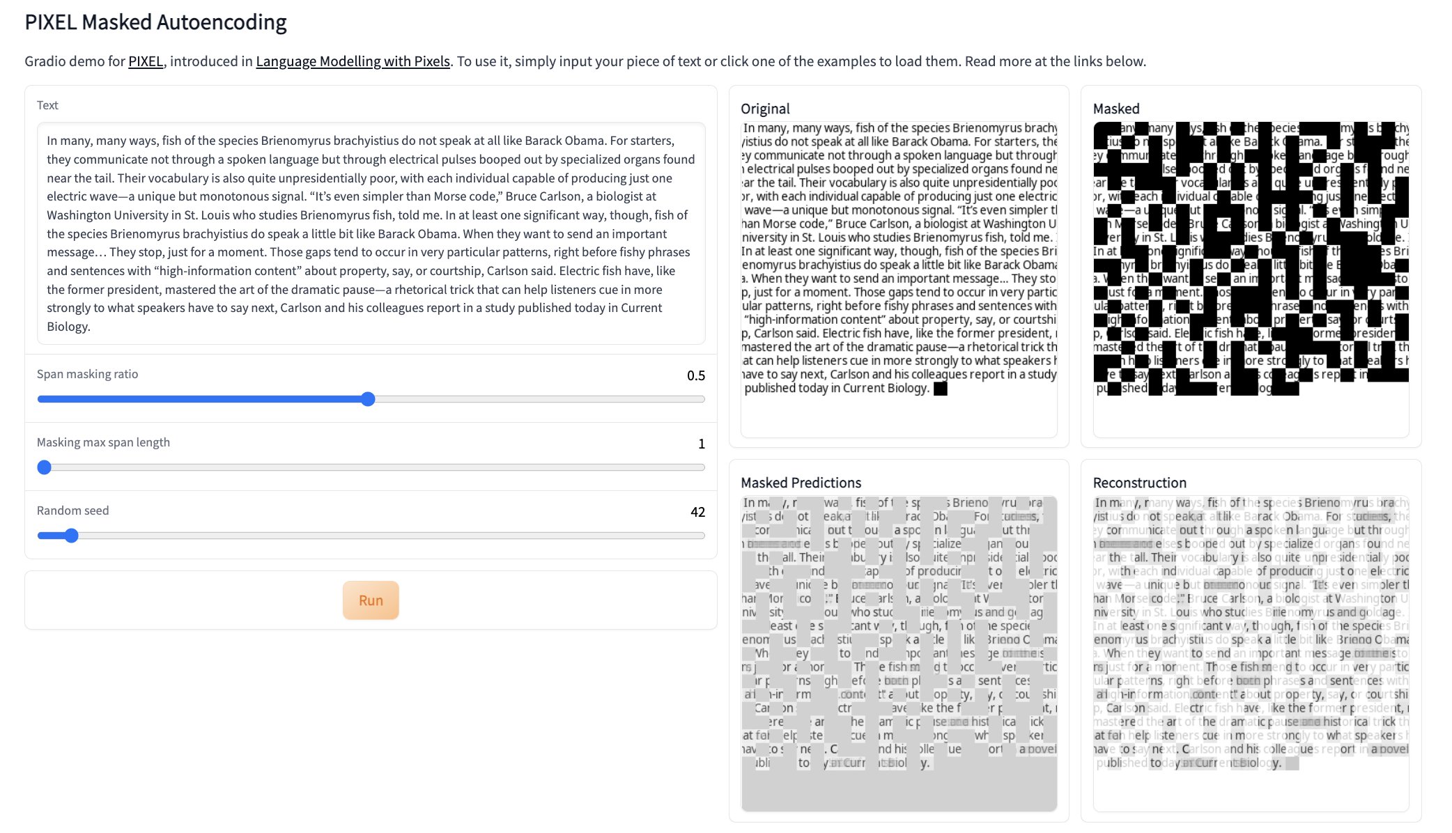 AK on Twitter: "A @Gradio Demo for Language Modelling with Pixels on @huggingface Spaces by ...
