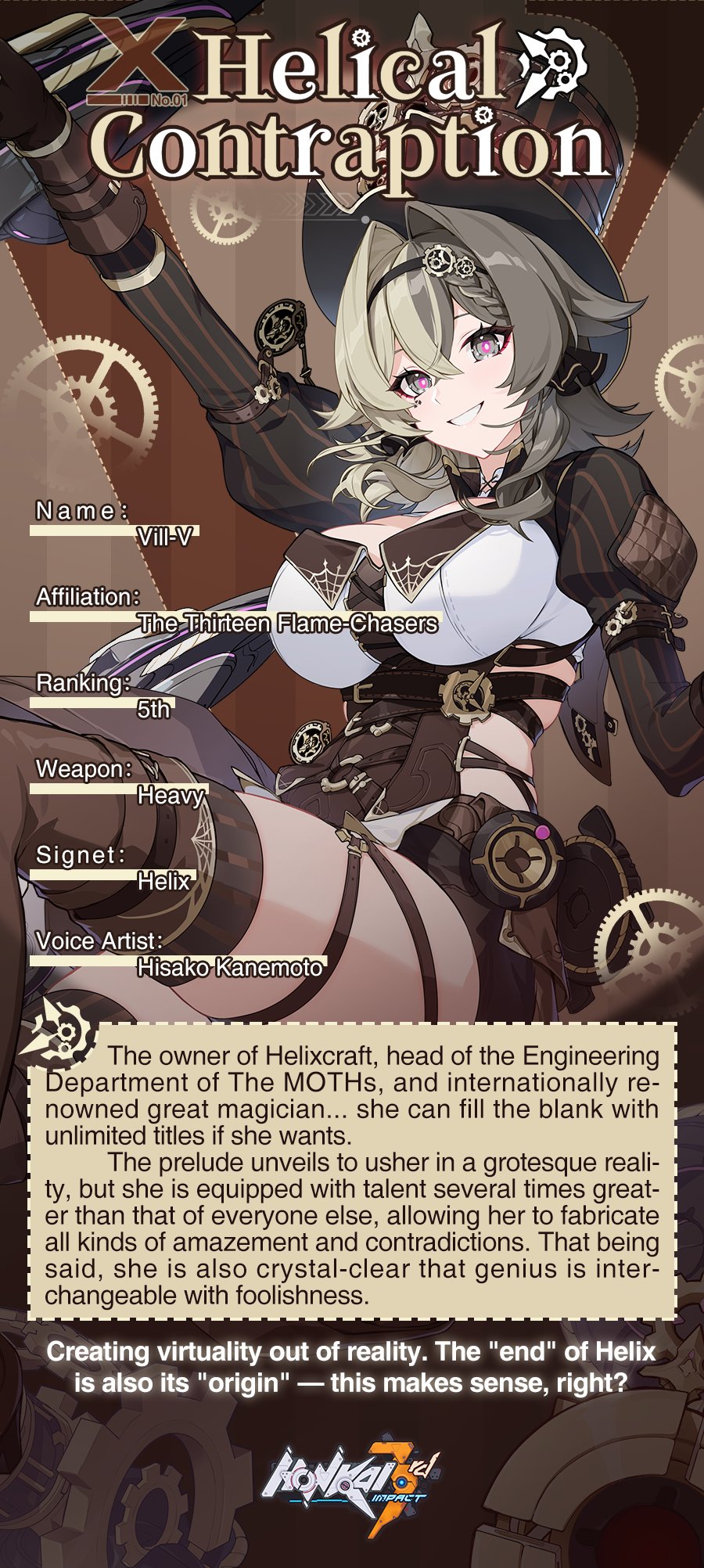 Honkai Impact 3rd on Twitter: "Vill-V Helical Contraption: Archive #1 New S-rank Battlesuit ...