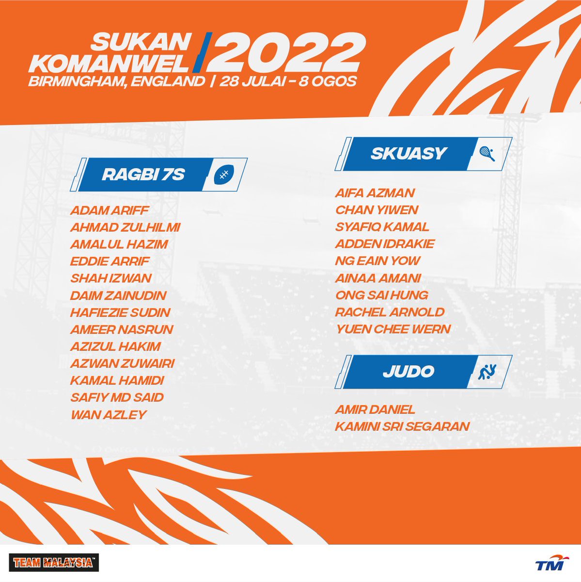 Team Malaysia on Twitter: "Ini lagi kami kongsi baki senarai atlet yang akan membawa nama ...