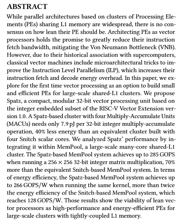 PULP Platform on Twitter: "Spatz is here! Our colleague Matheus just published an article about ...