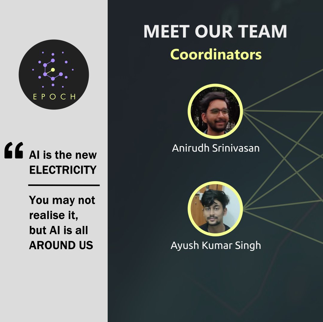 Epoch, IIT Hyderabad on Twitter: "Epoch 1/2 The strength of the team is each individual member ...