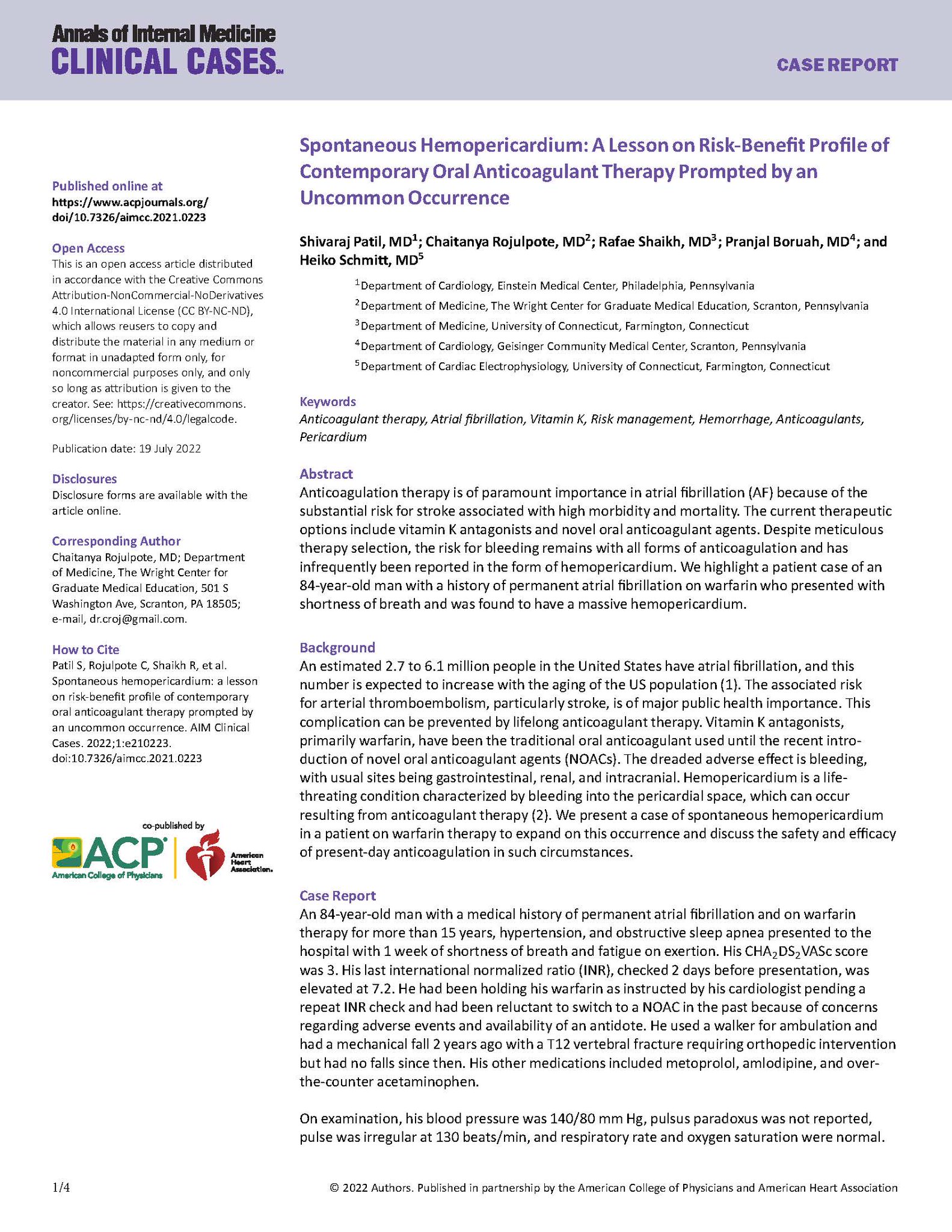 Annals Of Internal Medicine Clinical Cases On Twitter Spontaneous
