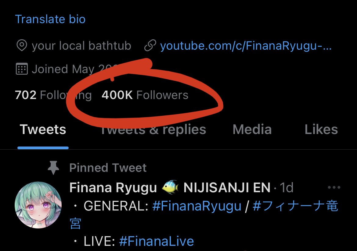 Finana Ryugu 🐠 NIJISANJI EN on Twitter: "UWAA THANK YOU FOR 400K EVERYONE!!! 🥳🎉 ️ https://t.co ...