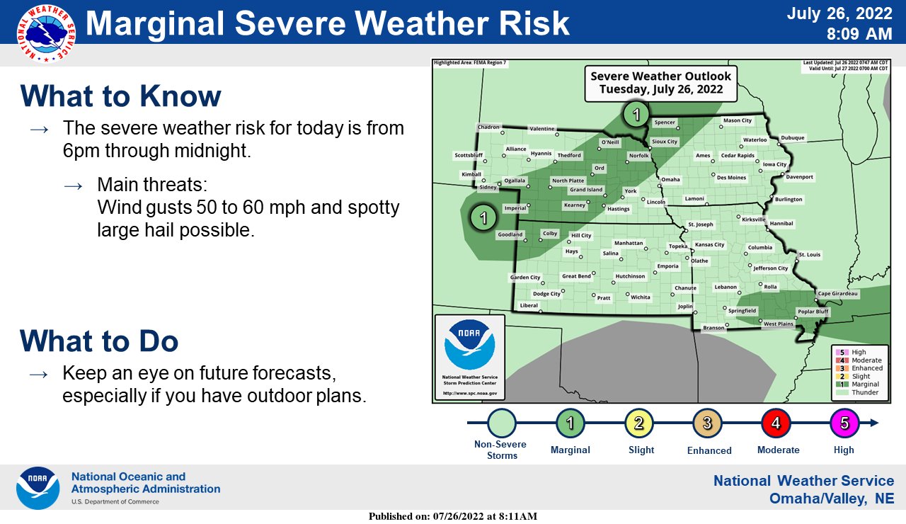 Nws Omaha On Twitter A Few Strong To Severe Storms Will Be Possible