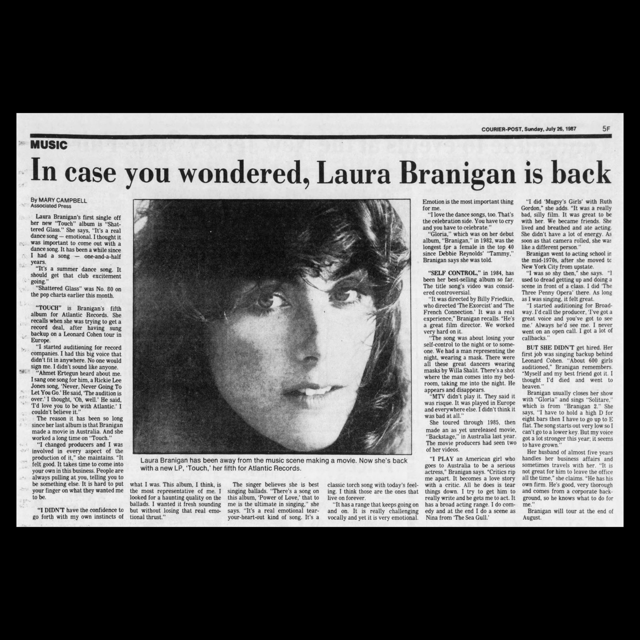 Laura Branigan Now Laura Branigan On 21.04.1983 In Bremen. | Usage