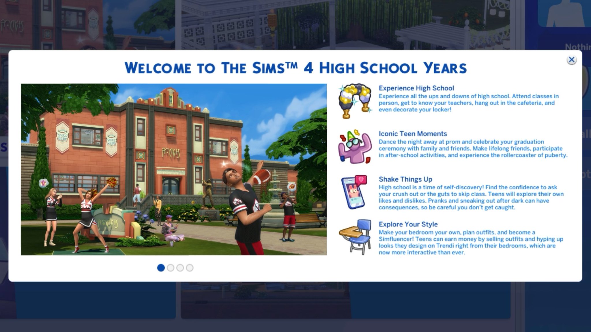 SimMattically on Twitter: "The welcoming screen of High School Years! #TheSims4 https://t.co ...
