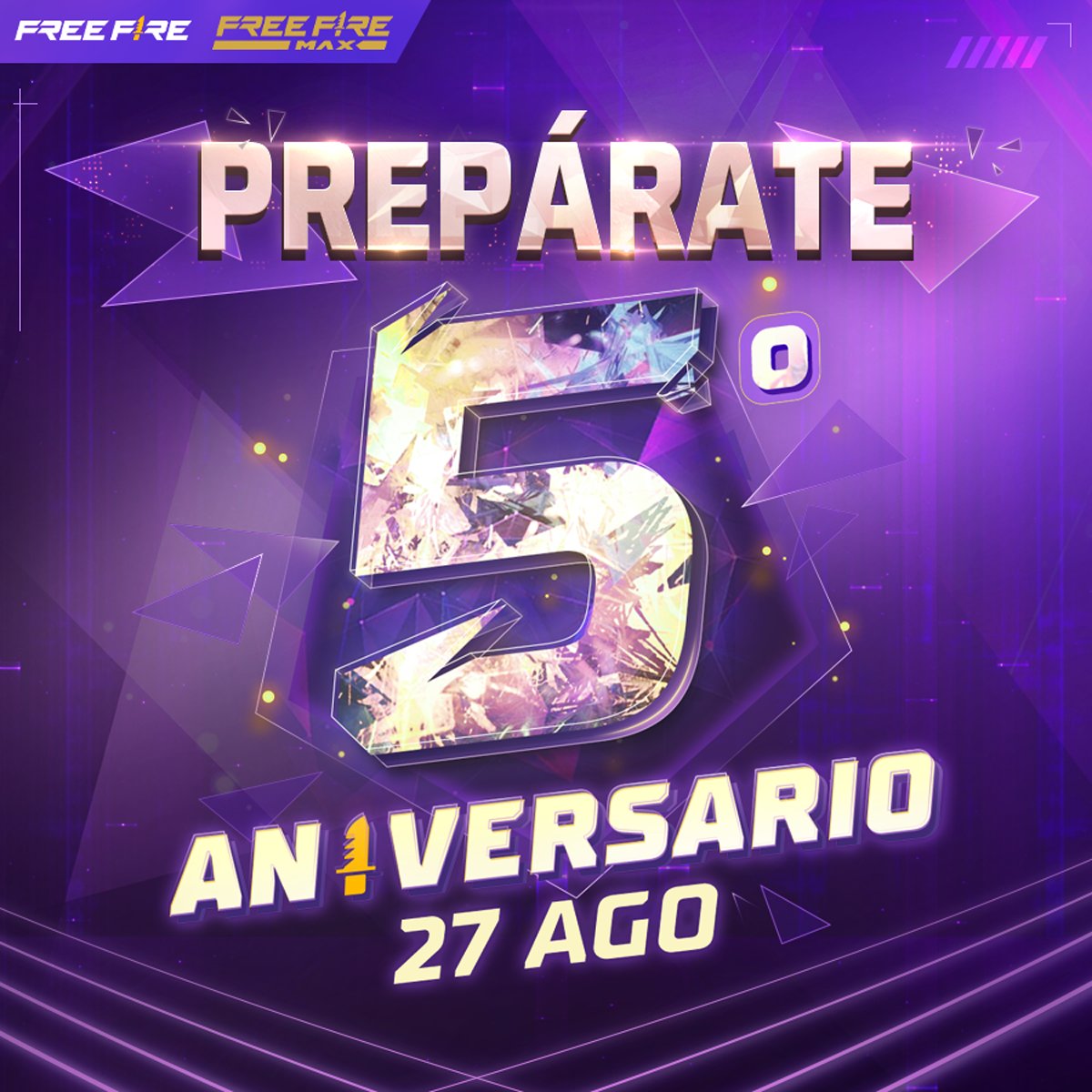 Garena Free Fire Latam 🎉 On Twitter 🎉 ¡nuestro 5° Aniversario Cada