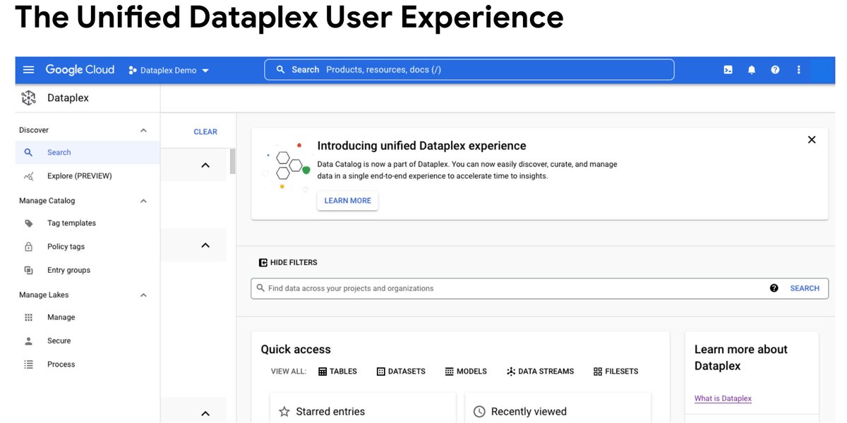 Data Catalog is now unified with Dataplex. Learn how this unification ...