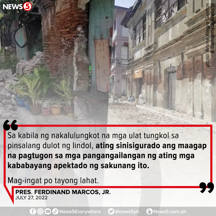 News5 on Twitter: "Siniguro ni Pres. Bongbong Marcos na agad na matutugunan ang pangangailangan ...