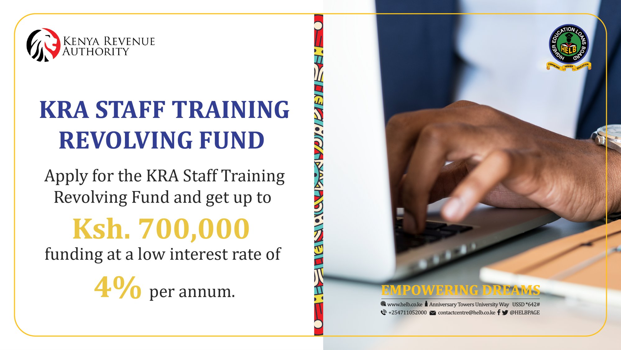 OFFICIAL HELB PAGE on Twitter: "The Kenya Revenue Authority (KRA) Staff Revolving Fund finances ...
