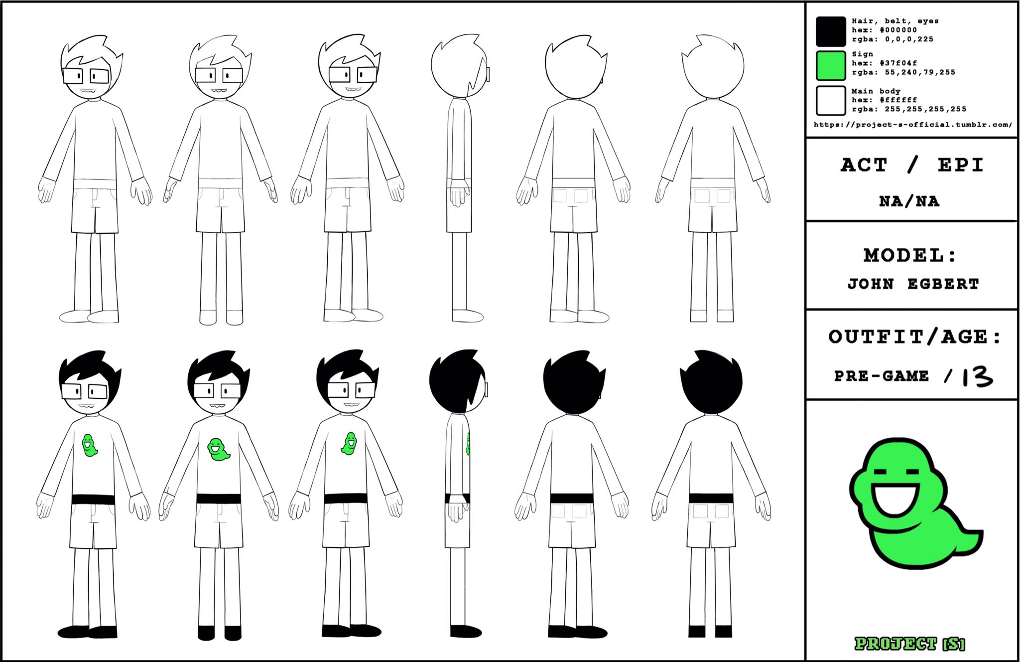 Homestuck John Egbert Hair