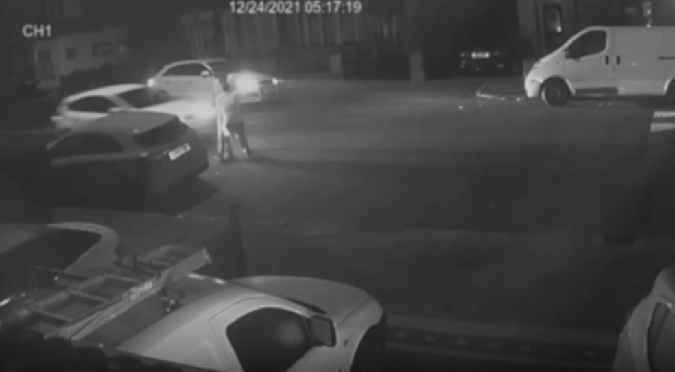 Footage shows moment driver deliberately tries to run over father and ... Footage shows moment driver deliberately tries to run over father and ...