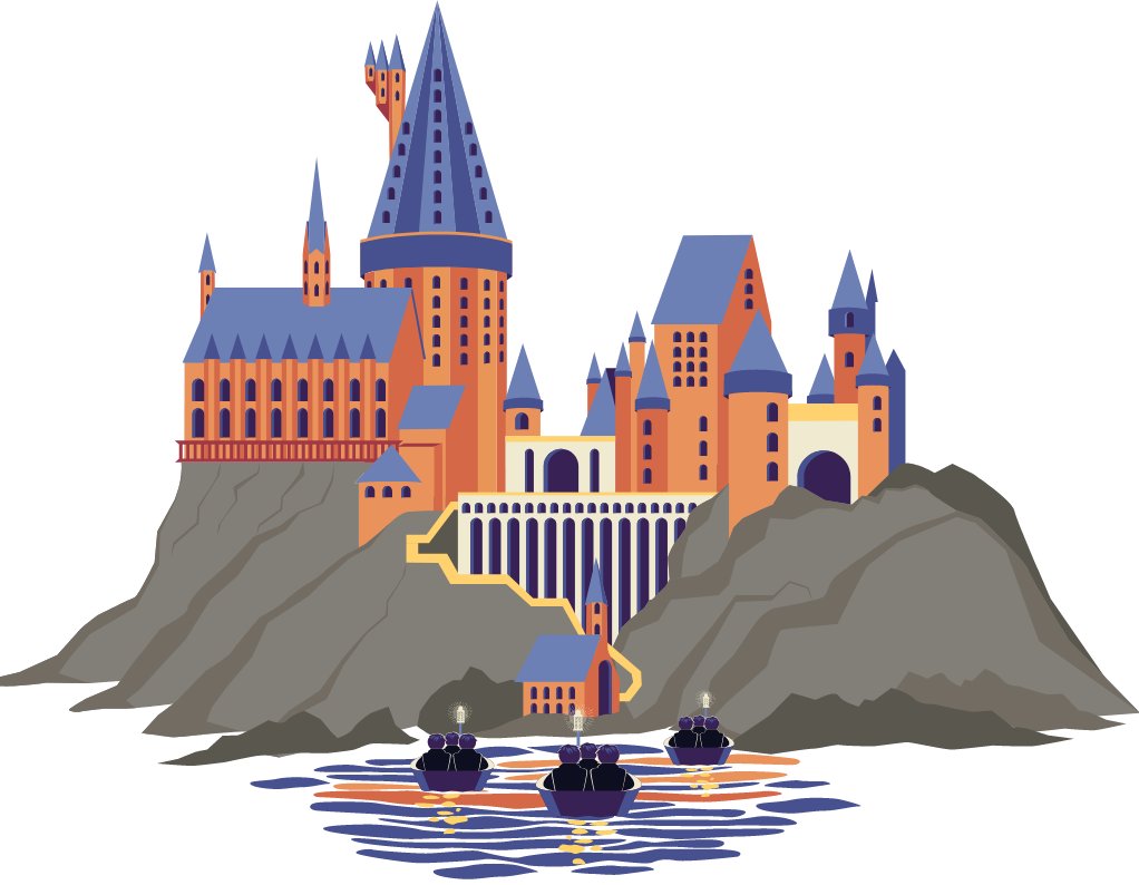 Hogwarts Castle Cartoon