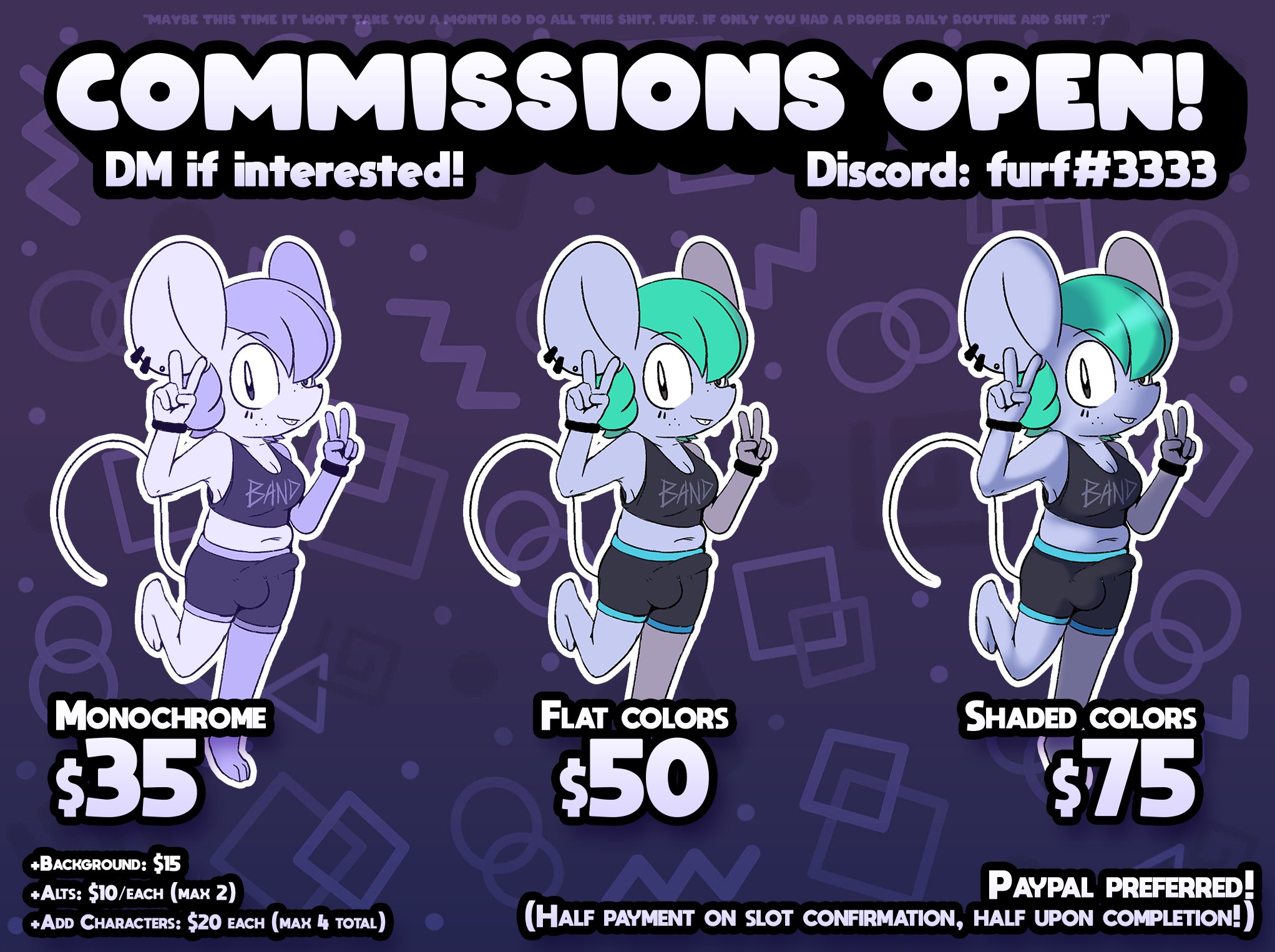 -ˋˏ furf ˎˊ- (Comms open!) on Twitter: "Got some bills coming up and got some more commission ...