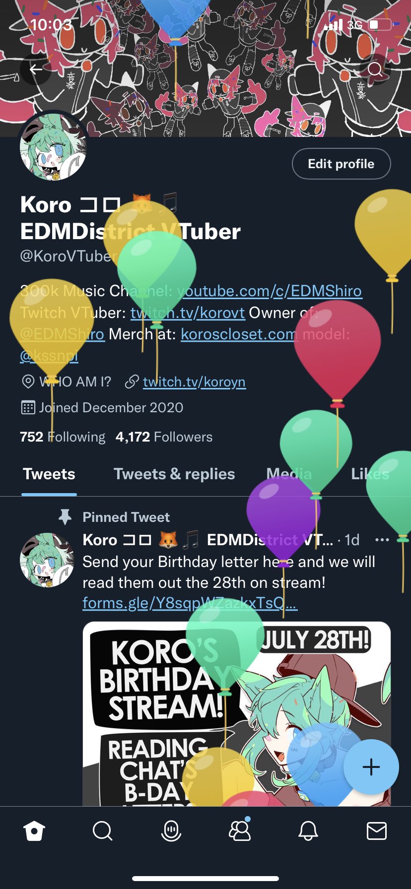 Koro コロ 🦊🎵 EDMDistrict VTuber on Twitter: "Balloooonsss https://t.co/1WtFX8NGT0" / Twitter