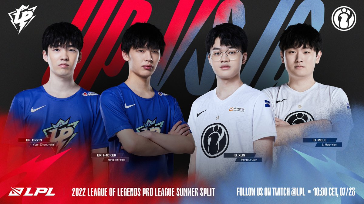 LPL on Twitter: "H4cker and Cryin will take on Xun and Mole! 💥 Both UP and @invgaming hope to ...