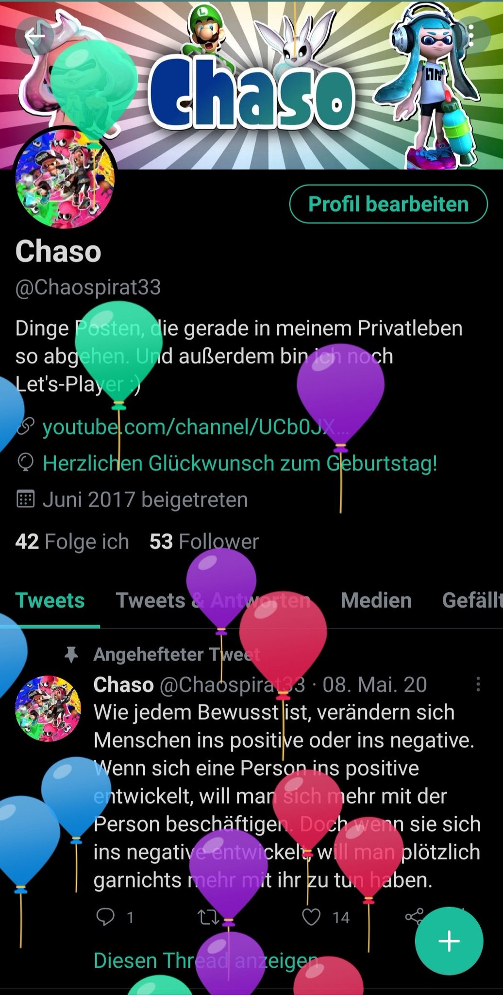 Chaso on Twitter: "Oh, da ist man wohl wieder ein Jahr Älter geworden. Wie schnell einfach die ...