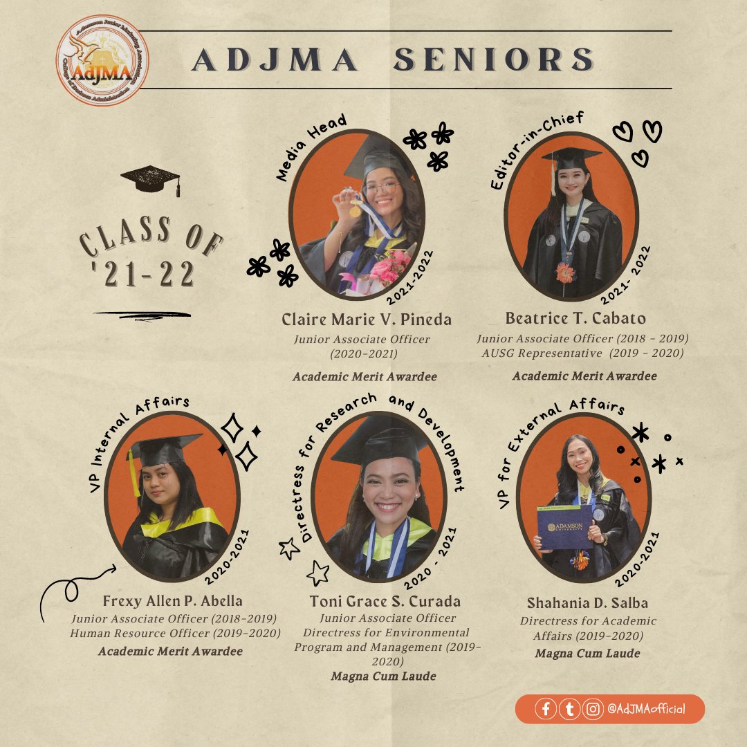 Adamson JMA on Twitter: "Just when you thought that the recognition for our seniors is done ...
