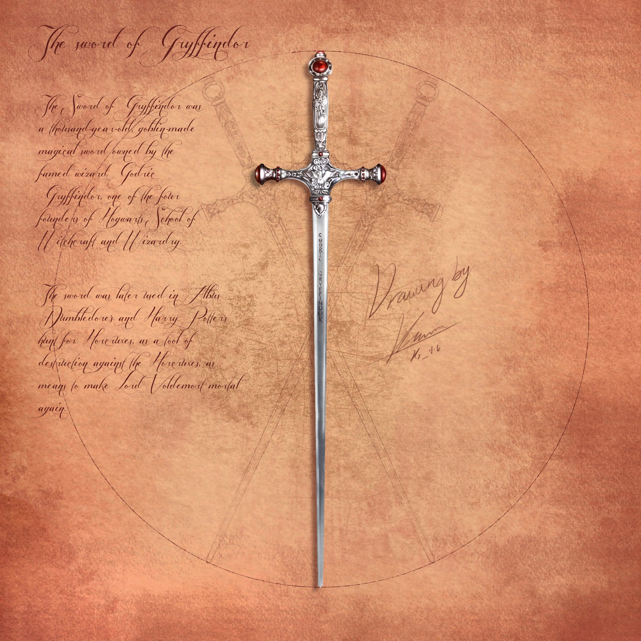 Sword Of Gryffindor Drawing