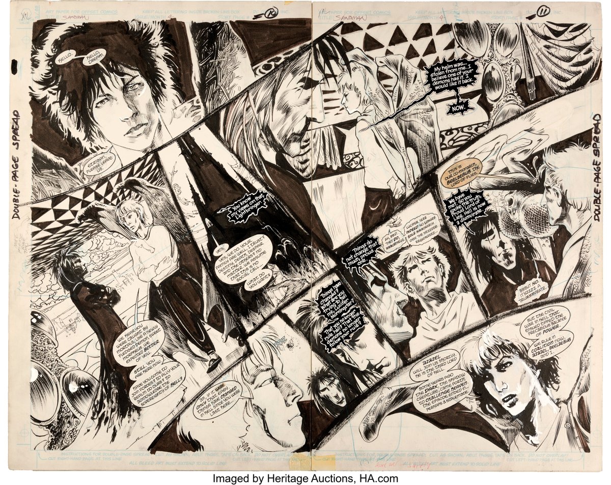 Neil Gaiman shares the original Sam Kieth double-page spread ...