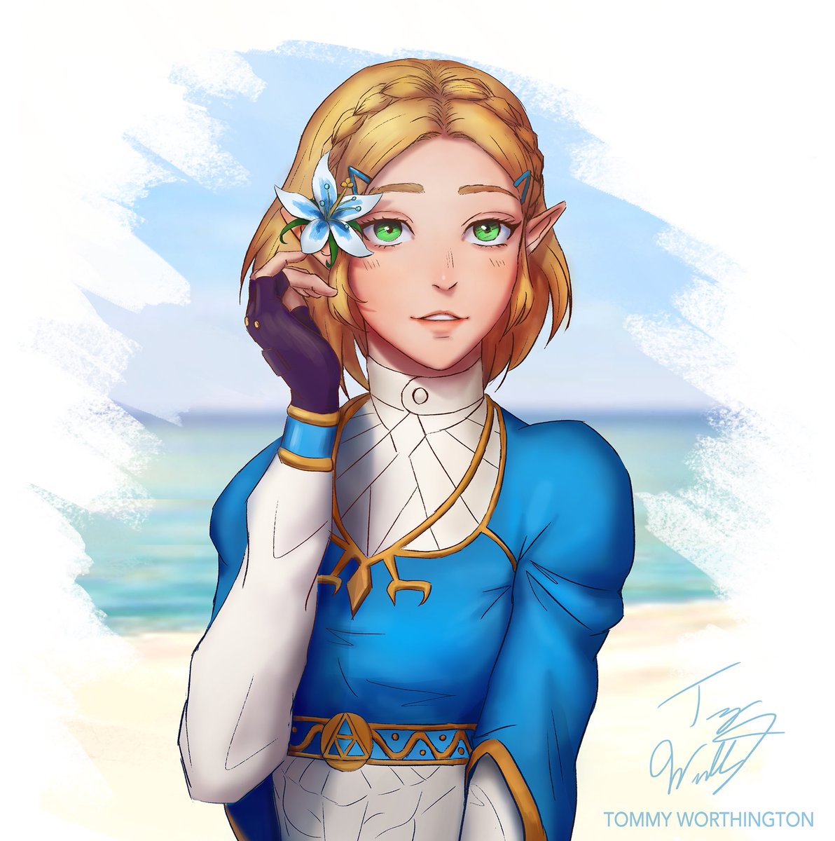 「Summer Zelda 🌺 #botw 」|Tommy Worthingtonのイラスト