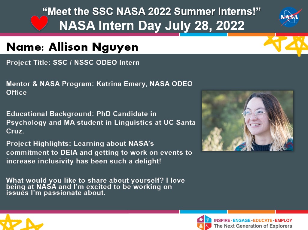 Nasa Internship Summer 2022