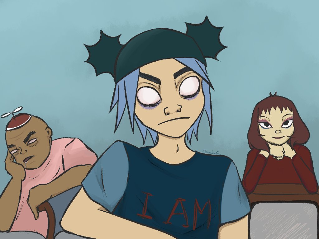 Gorillaz Russel And Noodle