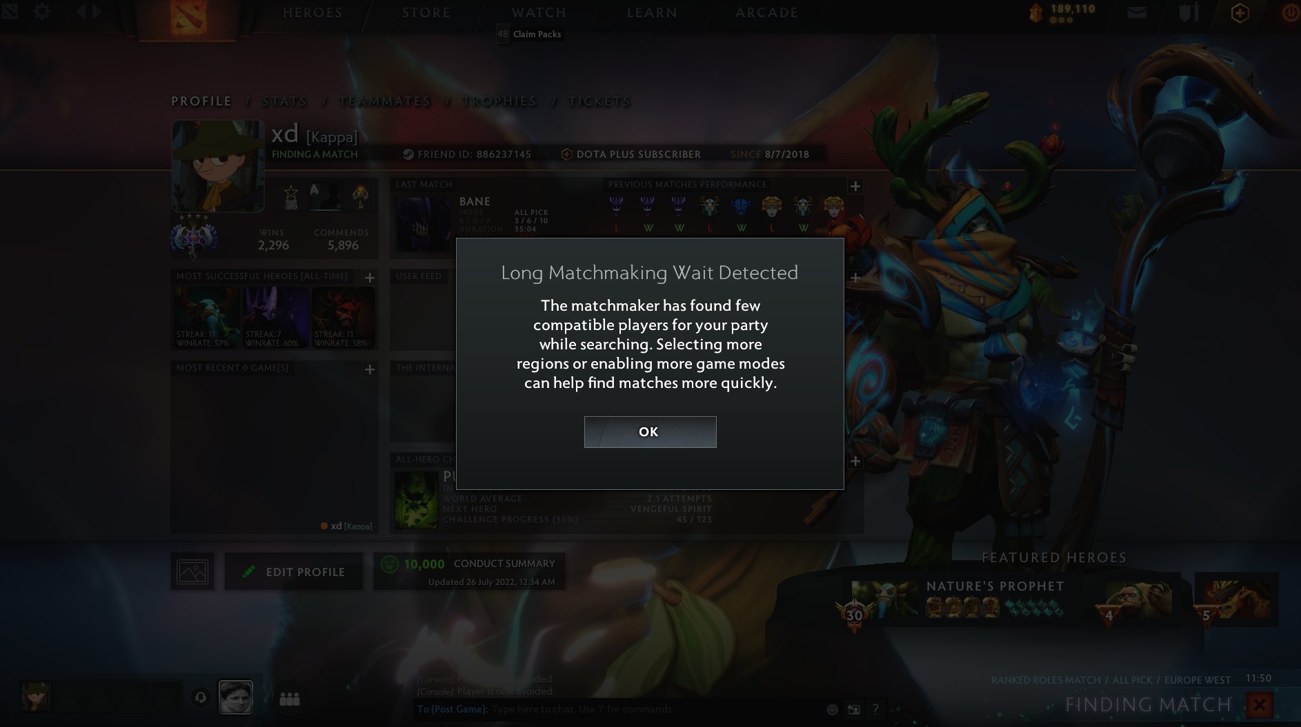 Reddit Dota 2 on Twitter: "Literally on a 20 min q queueing for ALL ROLES, average MMR - /u ...