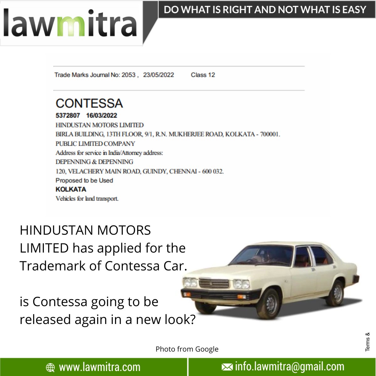 Hindustan Motors Contessa New Model