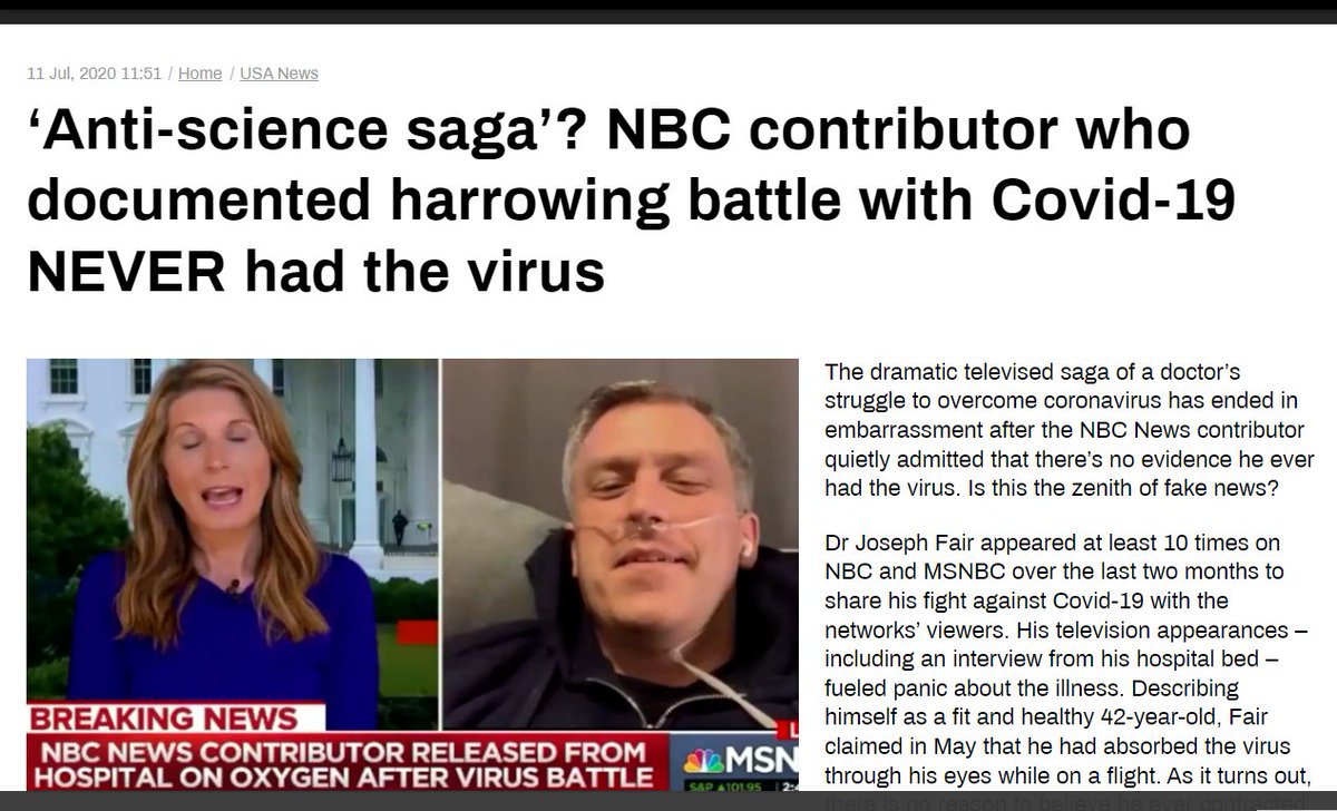 Remember this? https://t.co/hTFcGwbVUd Dr Joseph Fair "had been tested ...