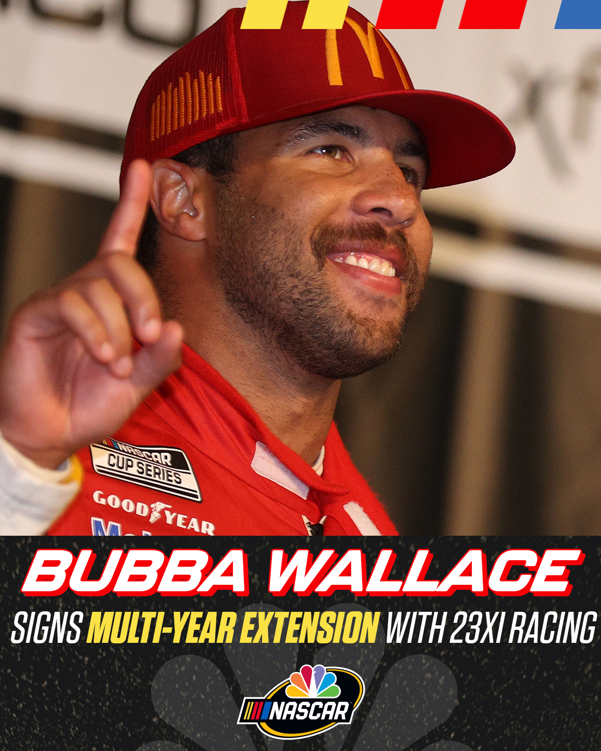 Nascar On Nbc On Twitter Nascar Bubbawallace Has Signed A Multi