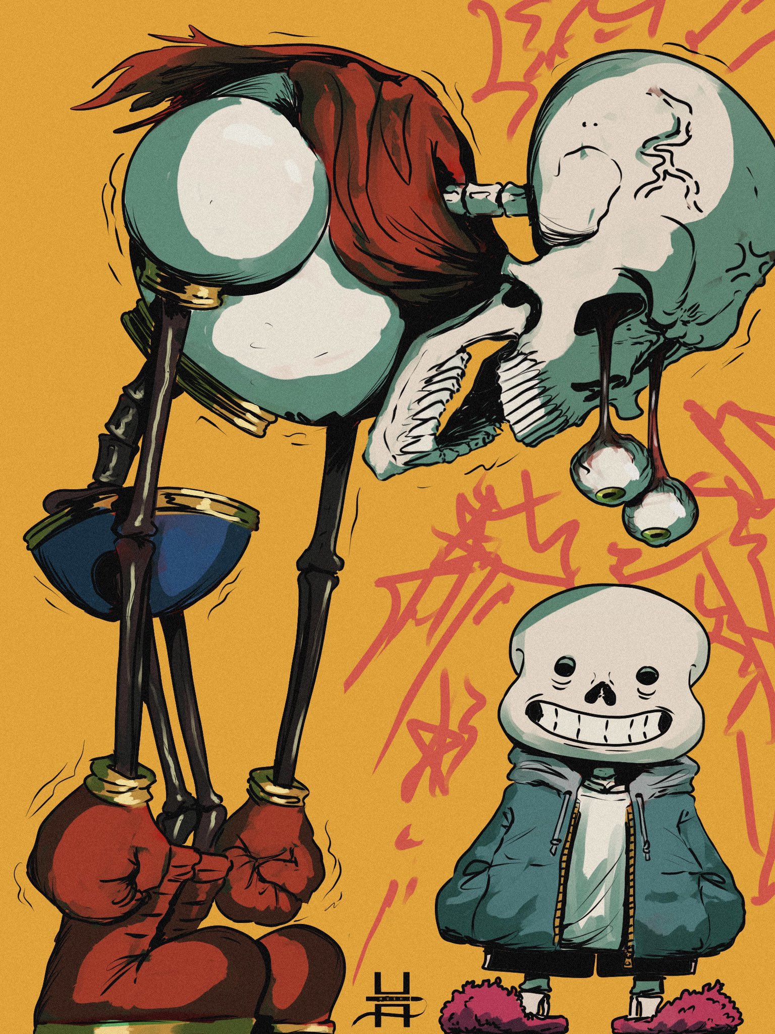 HushPuppyArt on Twitter: "Sand and Paper from Undertale https://t.co/xFjbqg2ZSB" / Twitter