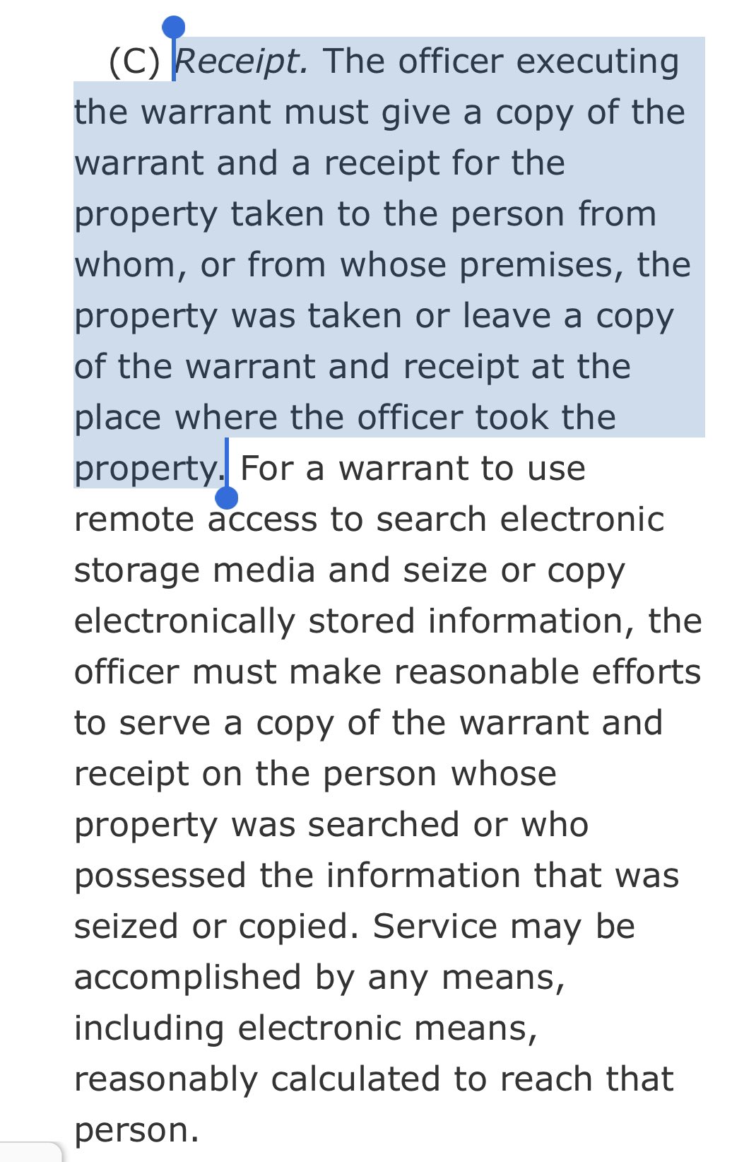 Southpaw On Twitter Federal Rule Of Criminal Procedure 41 f 1 C southpaw-on-twitter-federal-rule-of-criminal-procedure-41-f-1-c