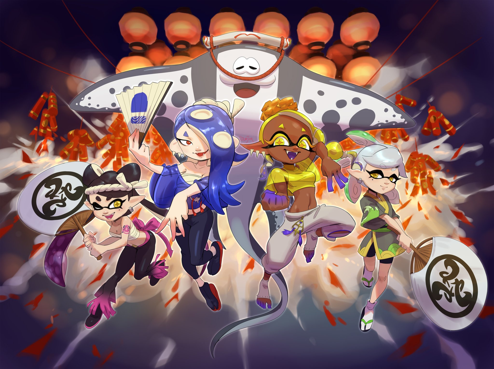stupjam 🐙💔🐙 on Twitter: "With the matsuri Squid Sisters #Splatoon3 https://t.co/Gx8WuChziF ...