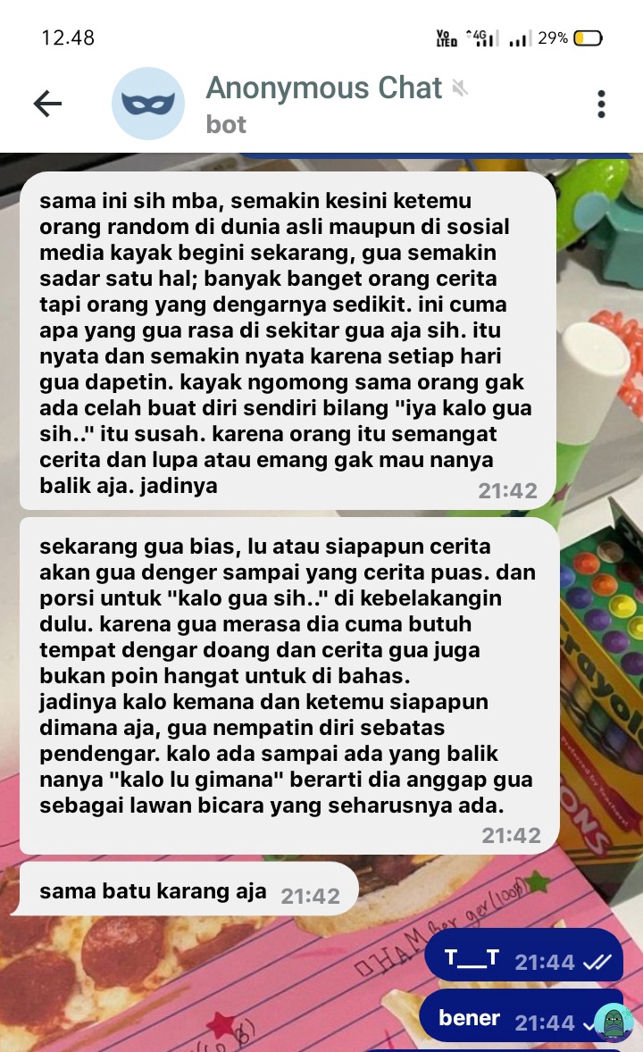 Tanyarl on Twitter: "💚 sumpah buat lo kak yang ngerasa chtn sm gue di anon tele, kenapa sih ga ...