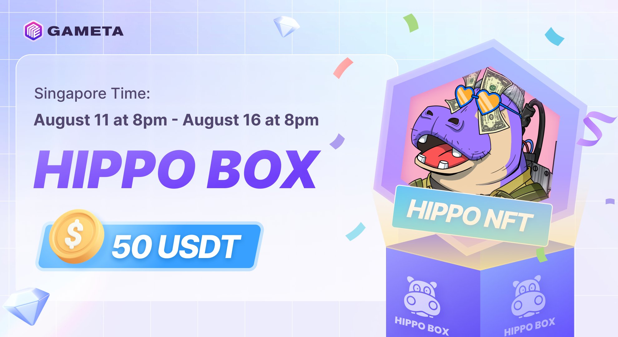 Gameta on Twitter: "Follow And QT,Share USDT and Hippo Box👇👇👇 QT this Tweet,Tag more friends👬 as ...