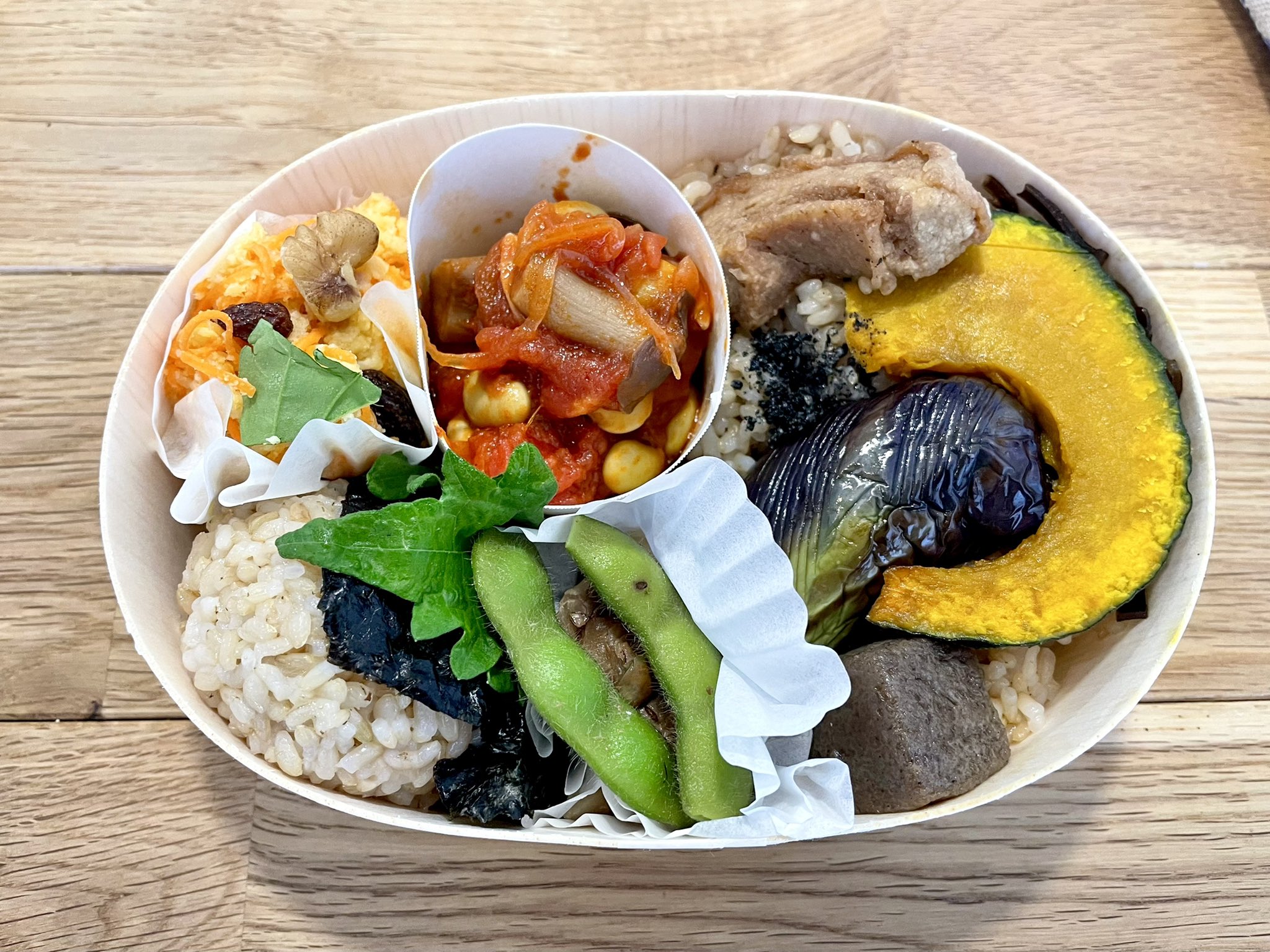 chipi🍽上越のおいしいを探す人 on Twitter: "直江津の船見公園の近くに新しいお弁当やさんが出来てたよ🐥💓 『Kitchen 晴れたら海で』さん🥢 マクロビのお弁当で、モチモチの ...