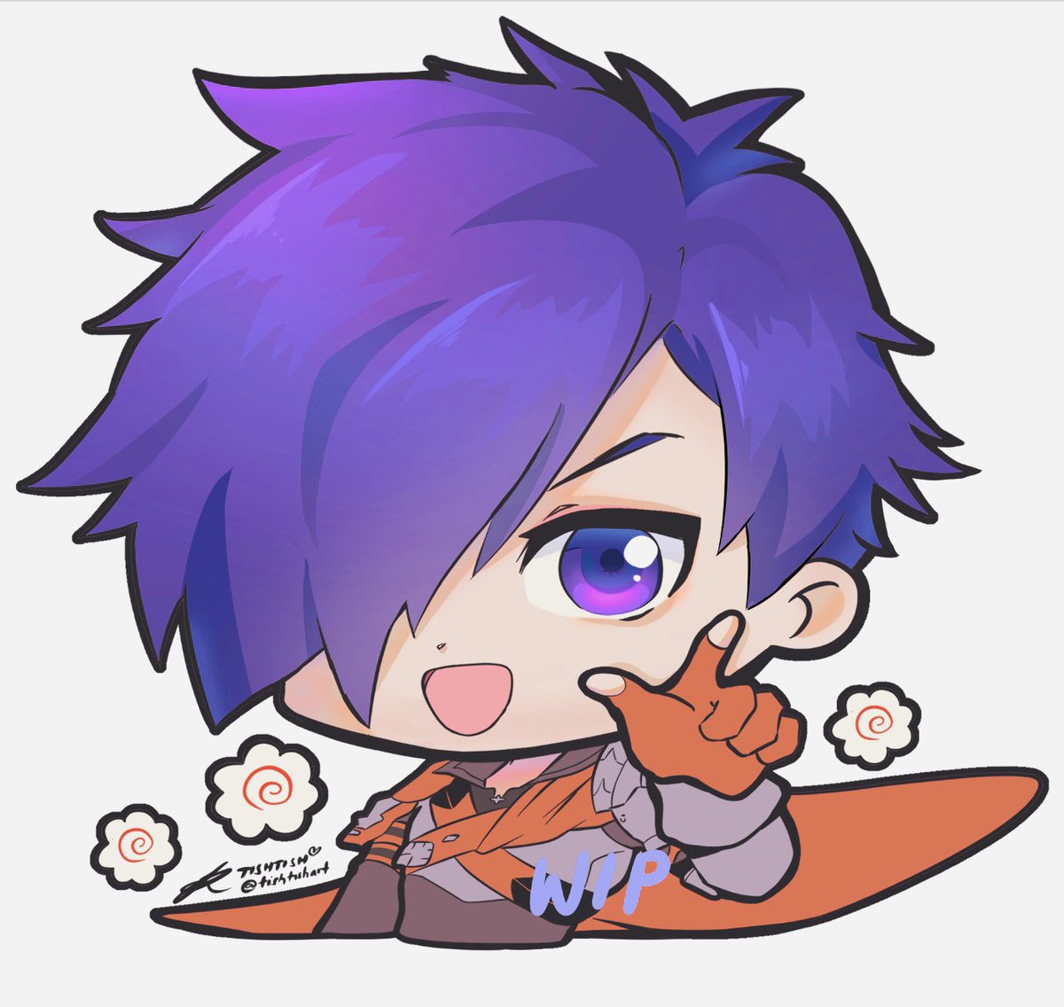 「FEW3H Shez keychain WIP 」| tishtish @ Overload/ Emblemcon のイラスト