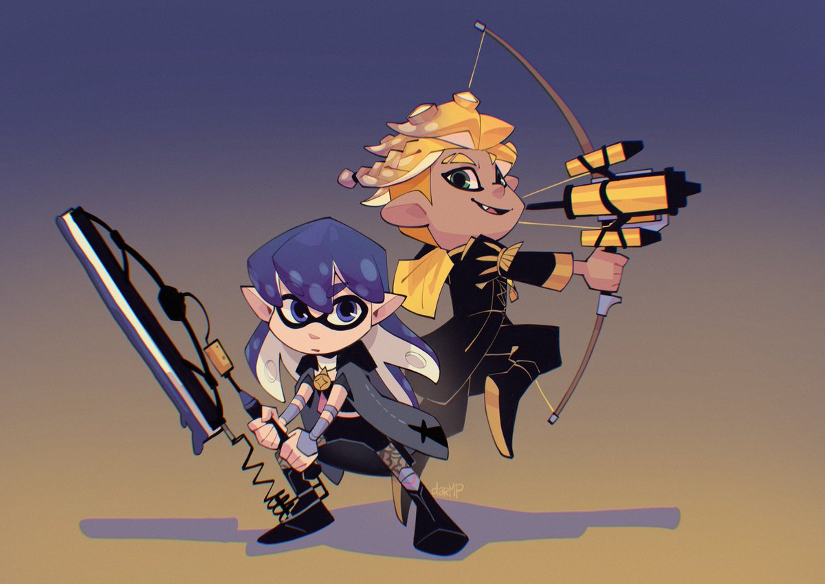 インクリング 「Sword and Bow debuts in Splatoon 3? Ykno」|dar 🌺のイラスト