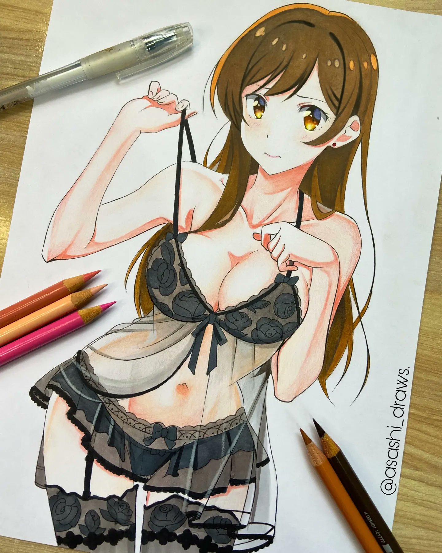 Asashi draws on Twitter: "Mizuhara Chizuru 💕 @asashi_draws https://t.co/4uj6F8nhun" / Twitter