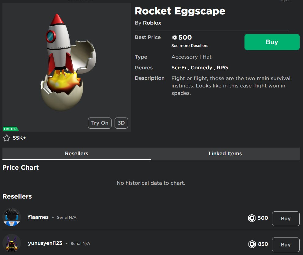 Roblox Trading News | Rolimon's on Twitter: "New Limited: Rocket Eggscape https://t.co ...